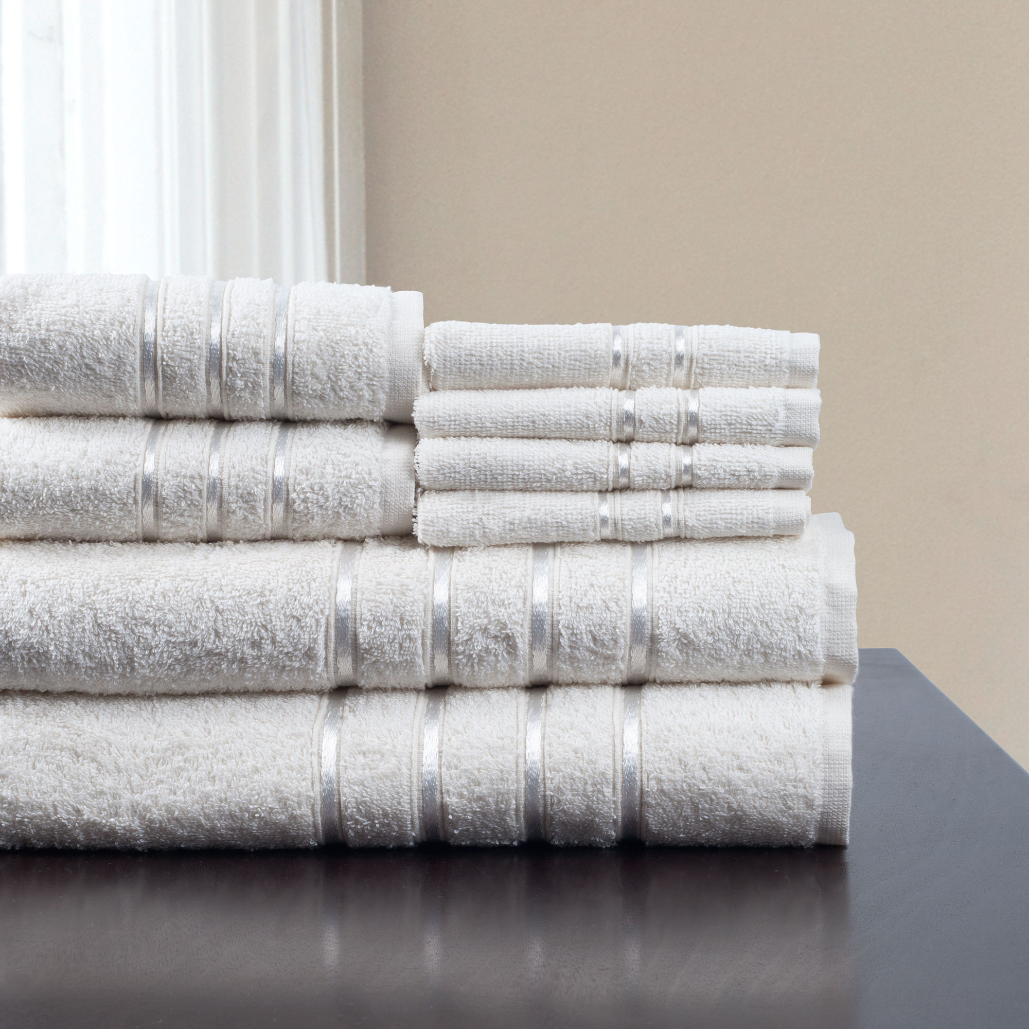 Lavish Home 100% Cotton Plush 8-piece Bath Towel Set - 8365551 | HSN