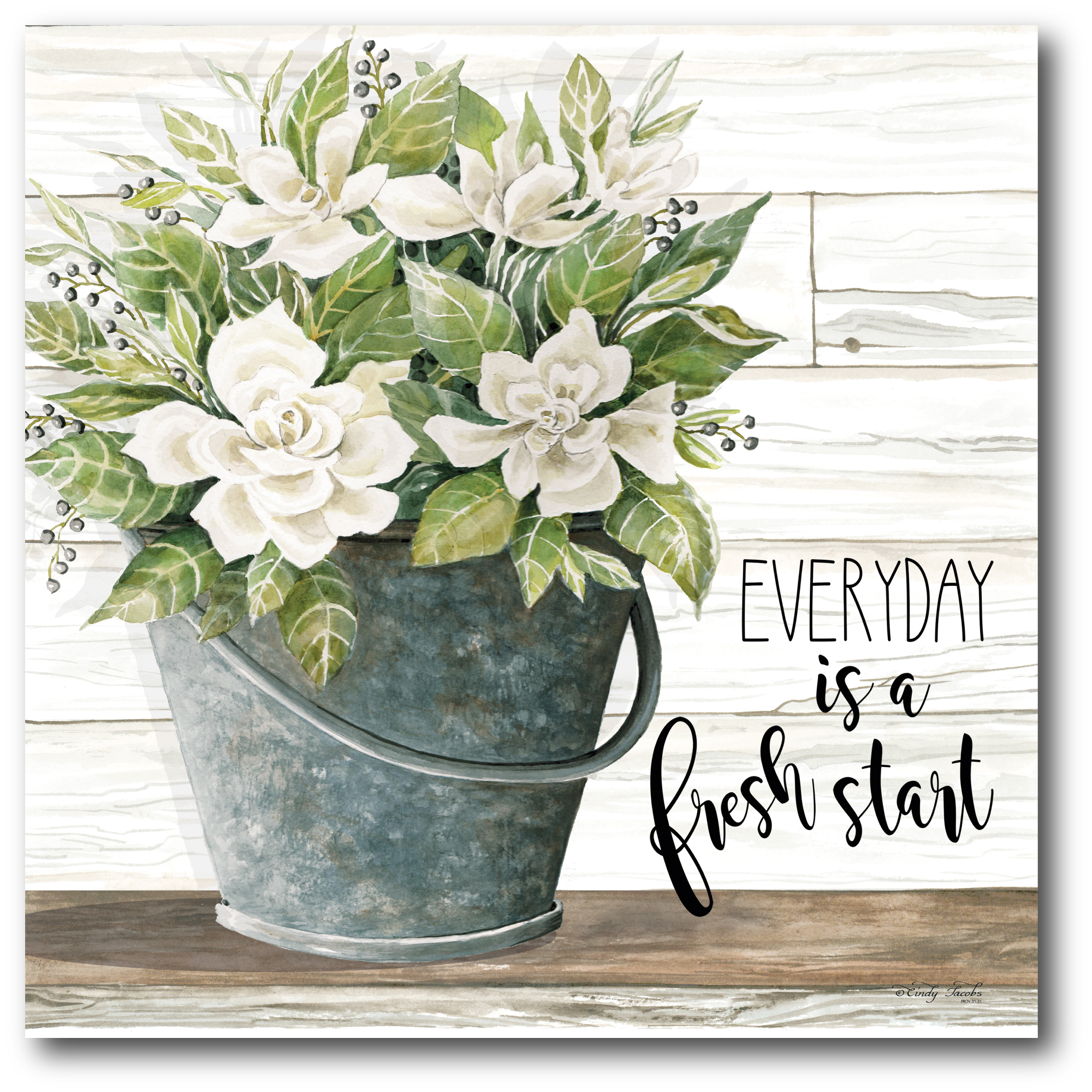 Courtside Market Everyday Is A Fresh Start 16x16 Canvas Wall Art | HSN