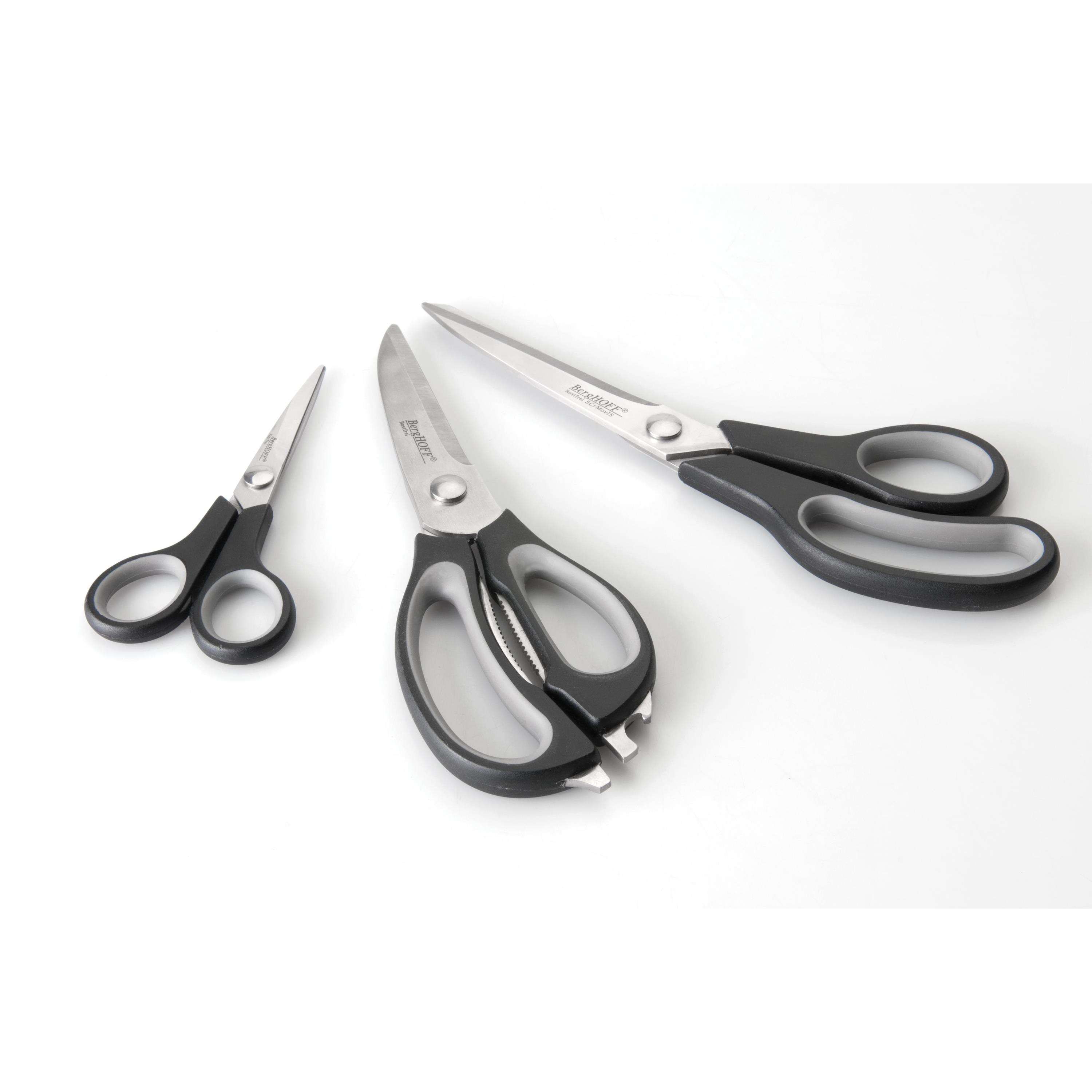 BergHOFF Cook'N'Co 3-piece Scissors Set - Black/Grey - 20088540 | HSN