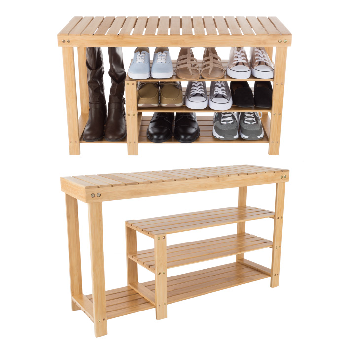Hastings Home Bamboo Shoe and Boot Organizer Rack - Tan - 20434305 | HSN