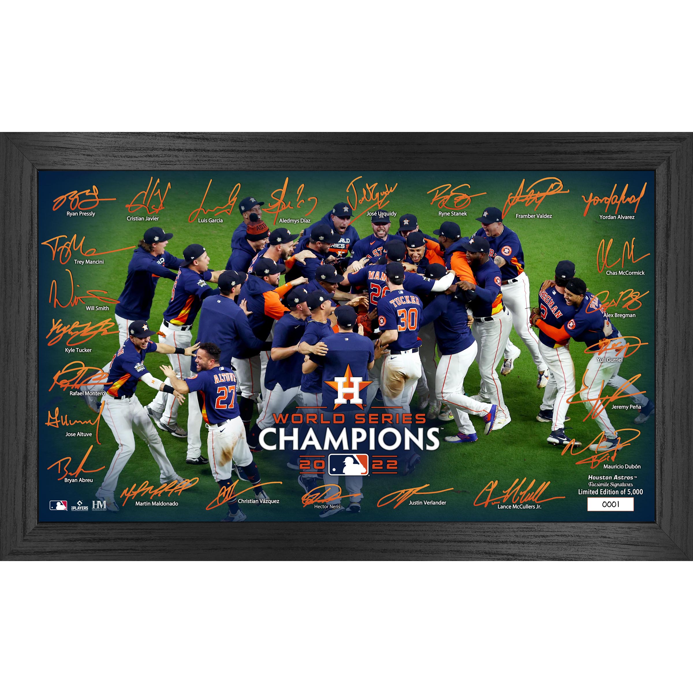 Officially Licensed MLB Astros 2022 World Series Signature Frame ...