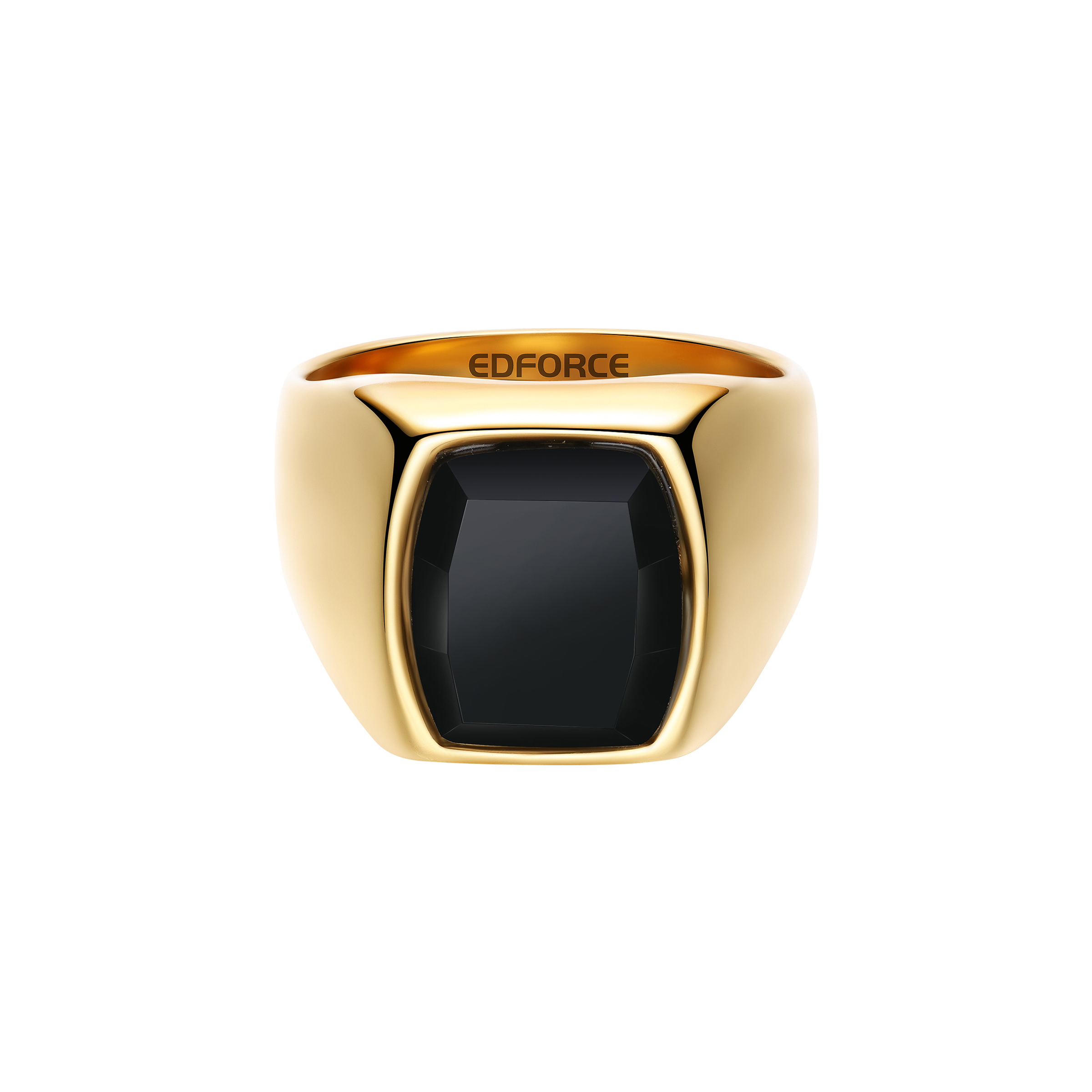 Black Glass Signet Ring | HSN