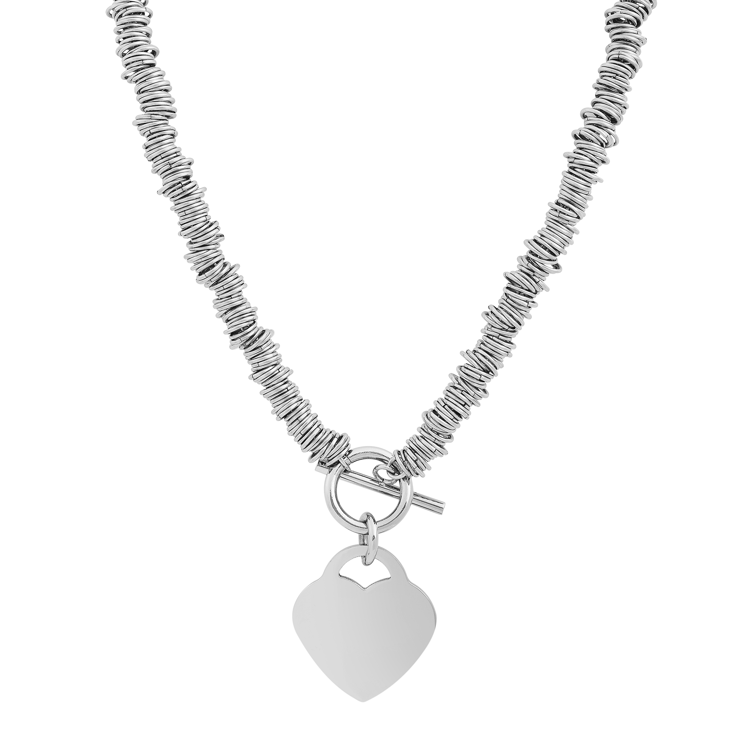 Stately Steel Candy Heart Necklace | HSN