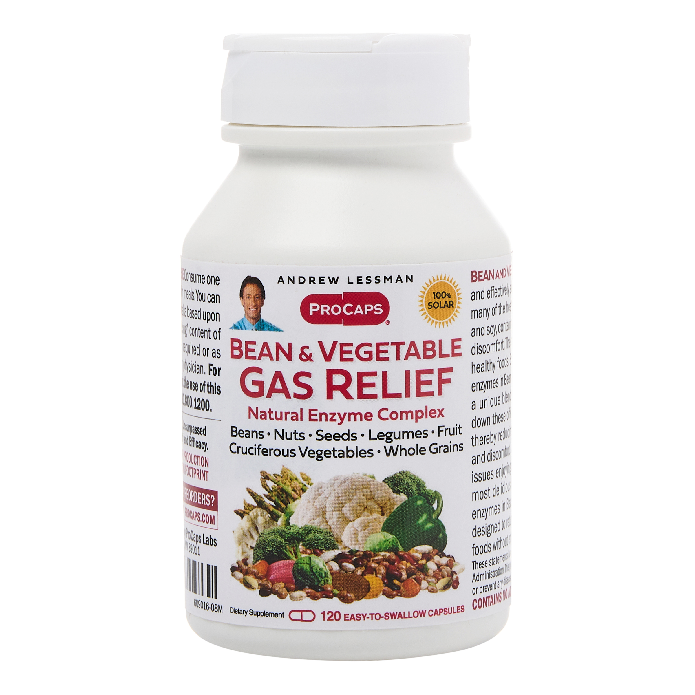 Andrew Lessman Bean and Vegetable Gas Relief - 120 Capsules | HSN