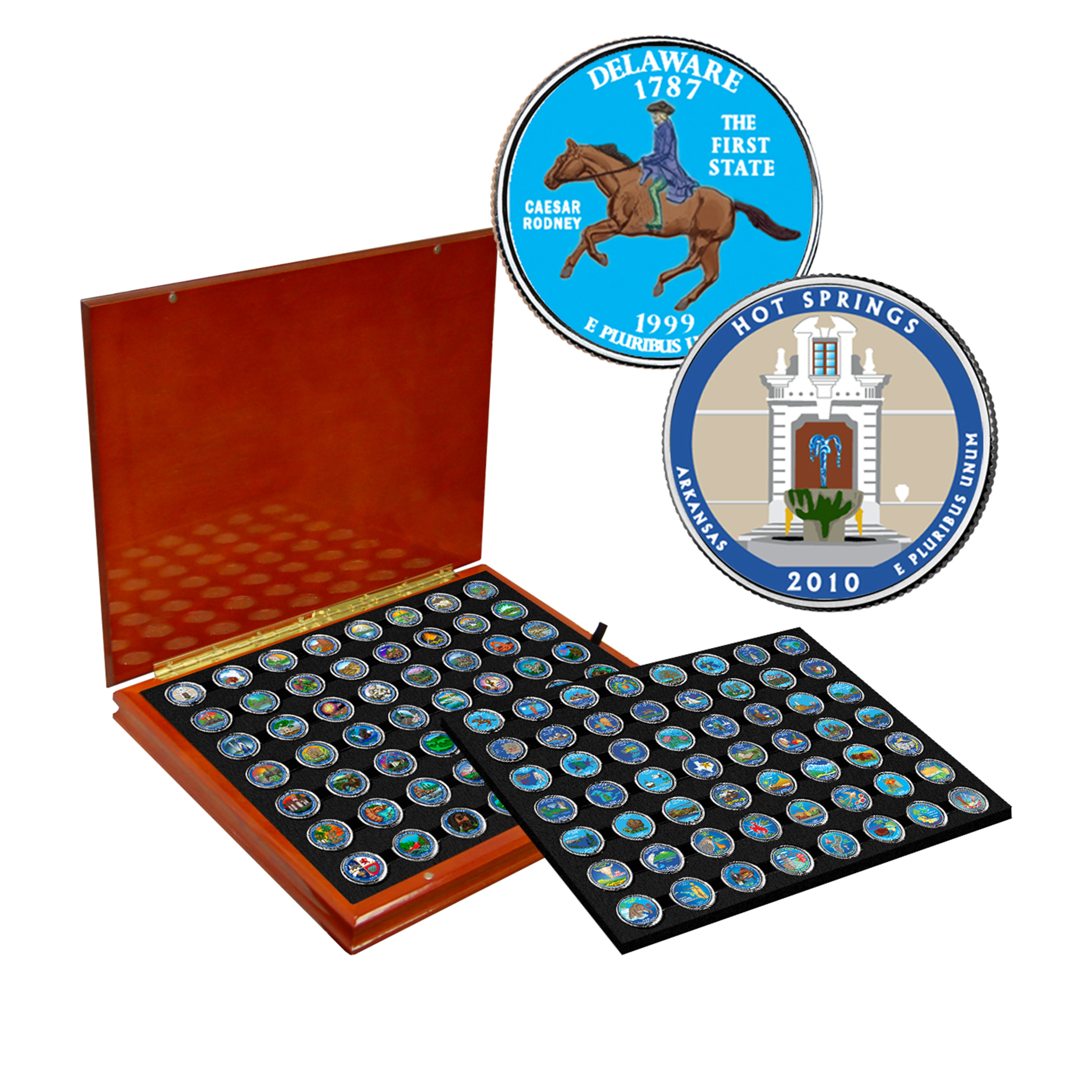 1999-2021 Set of Colorized State/Territory & National Park Quarters | HSN