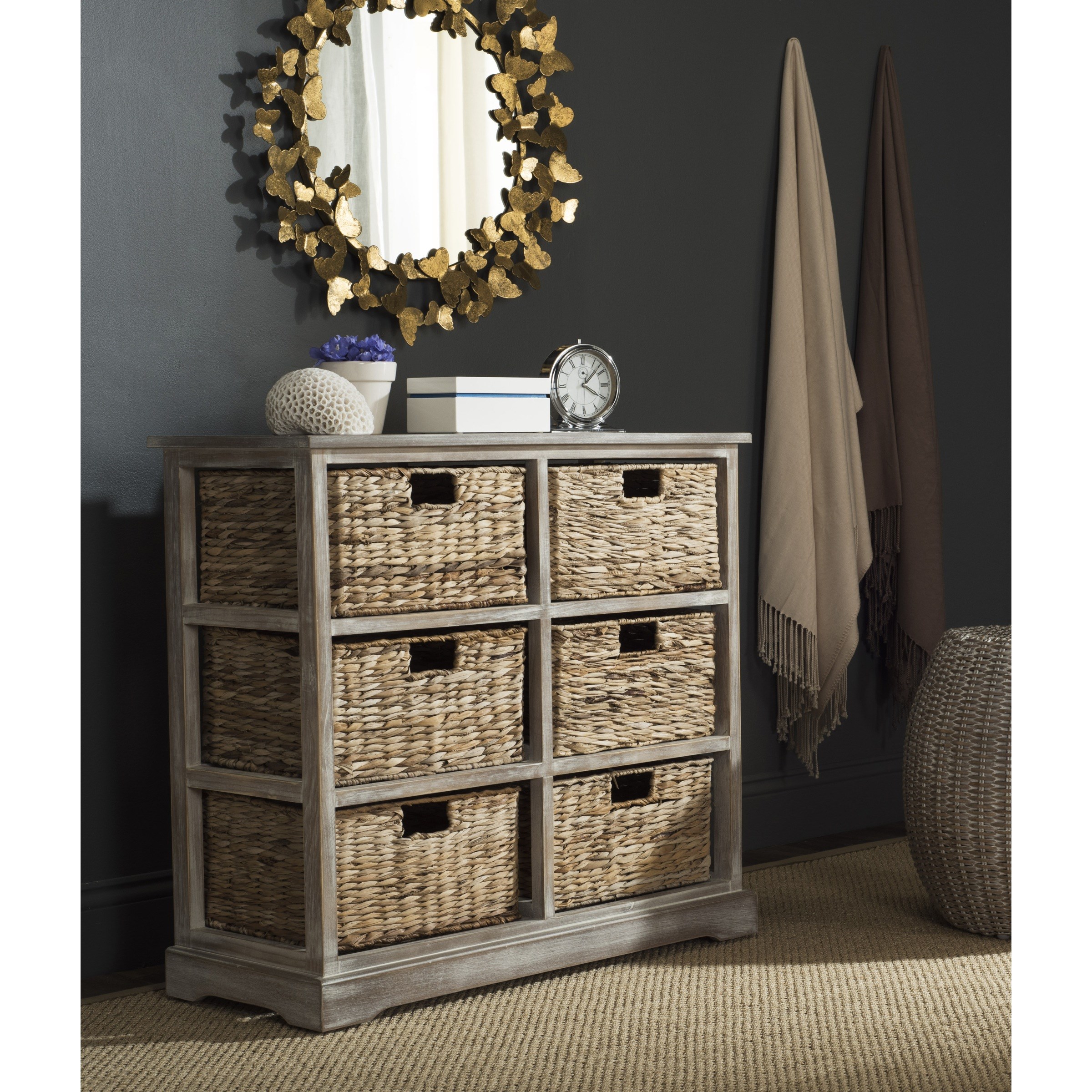 Safavieh Keenan 6 Wicker Basket Storage Chest - 8328113 | HSN
