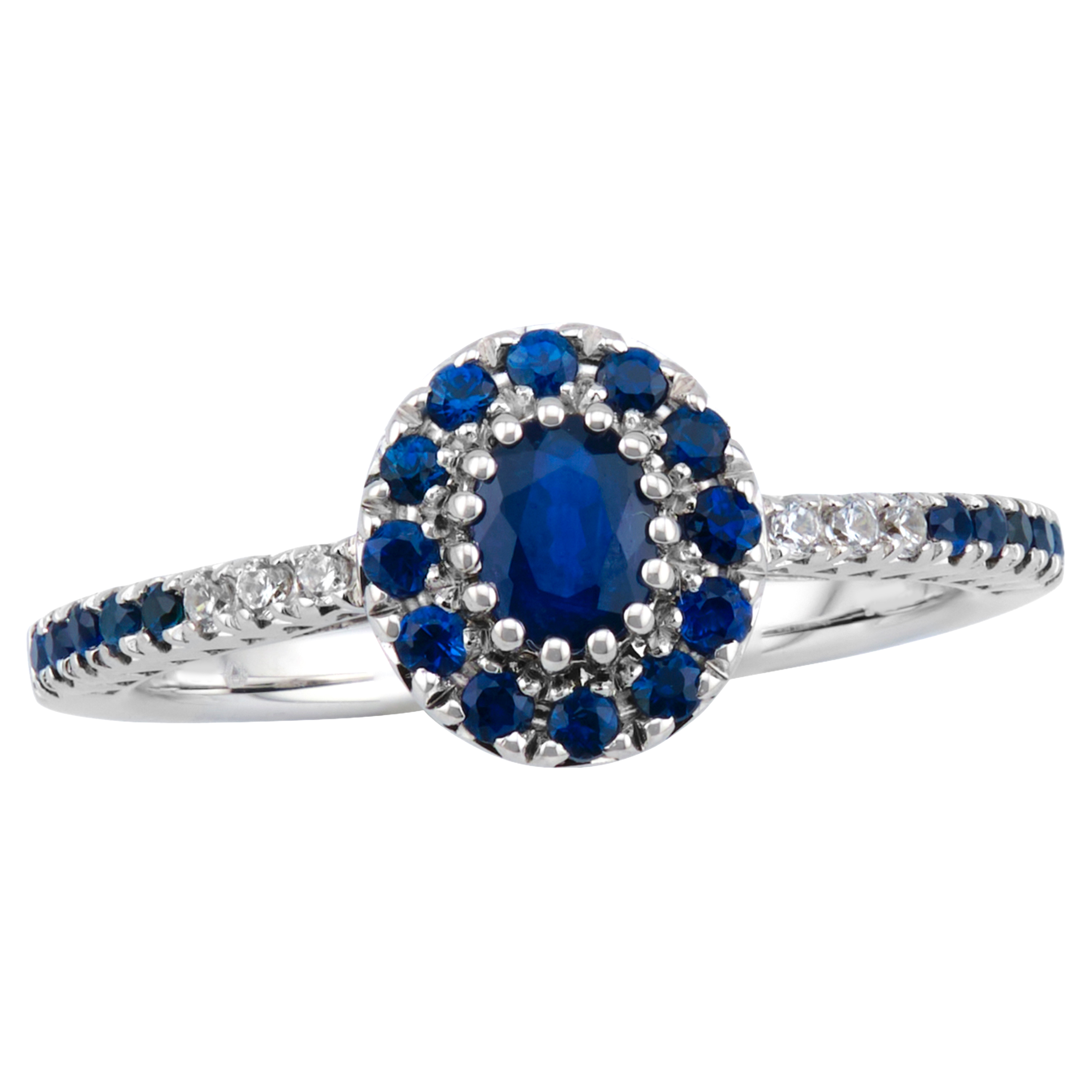 "As Is" House of Ellure Strling Silvr Ceylon Blue Sapphre & Zircon Rng - 22261160 | HSN