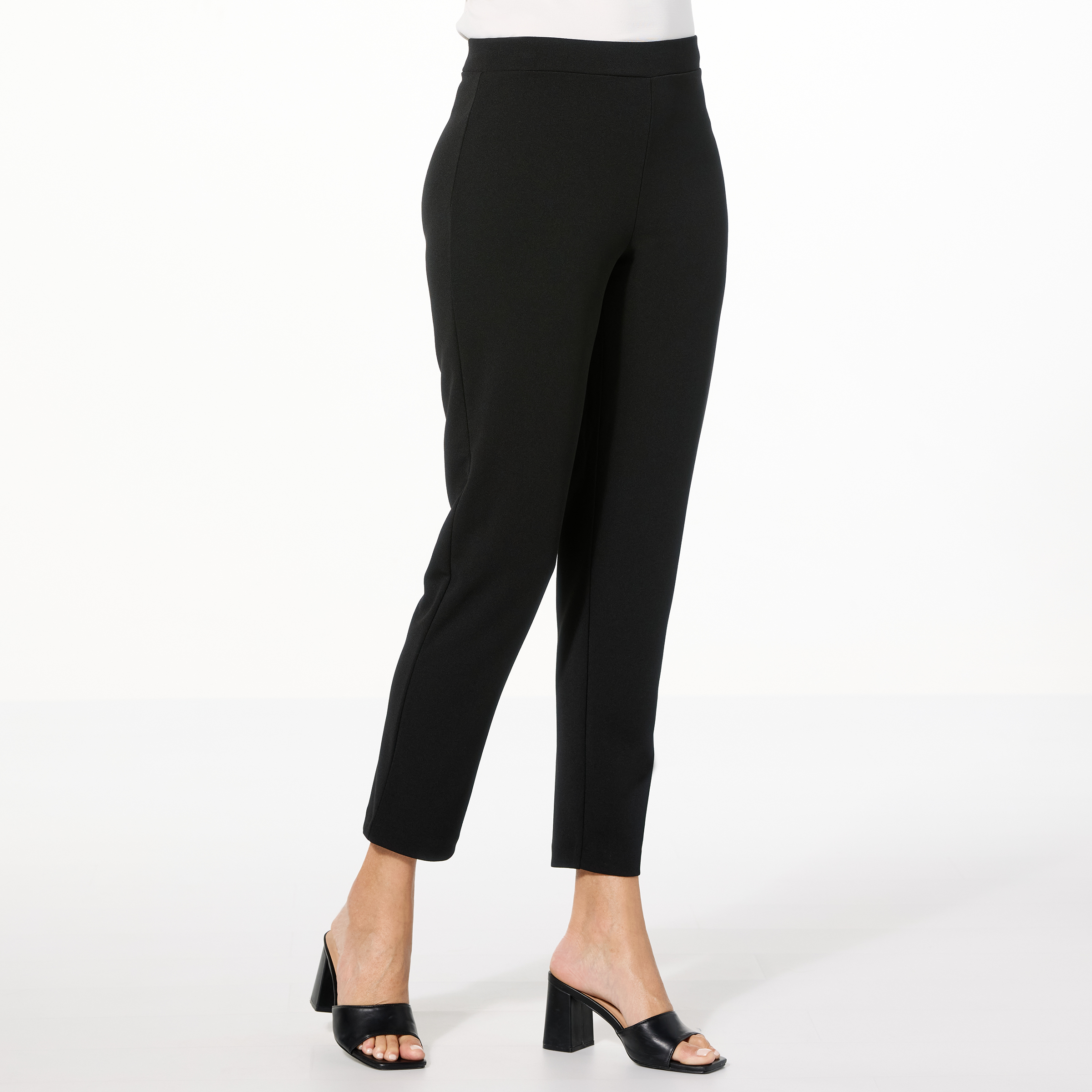 IMAN Global Chic Crepe Knit Slim Leg Ankle Pant - 22648311 | HSN
