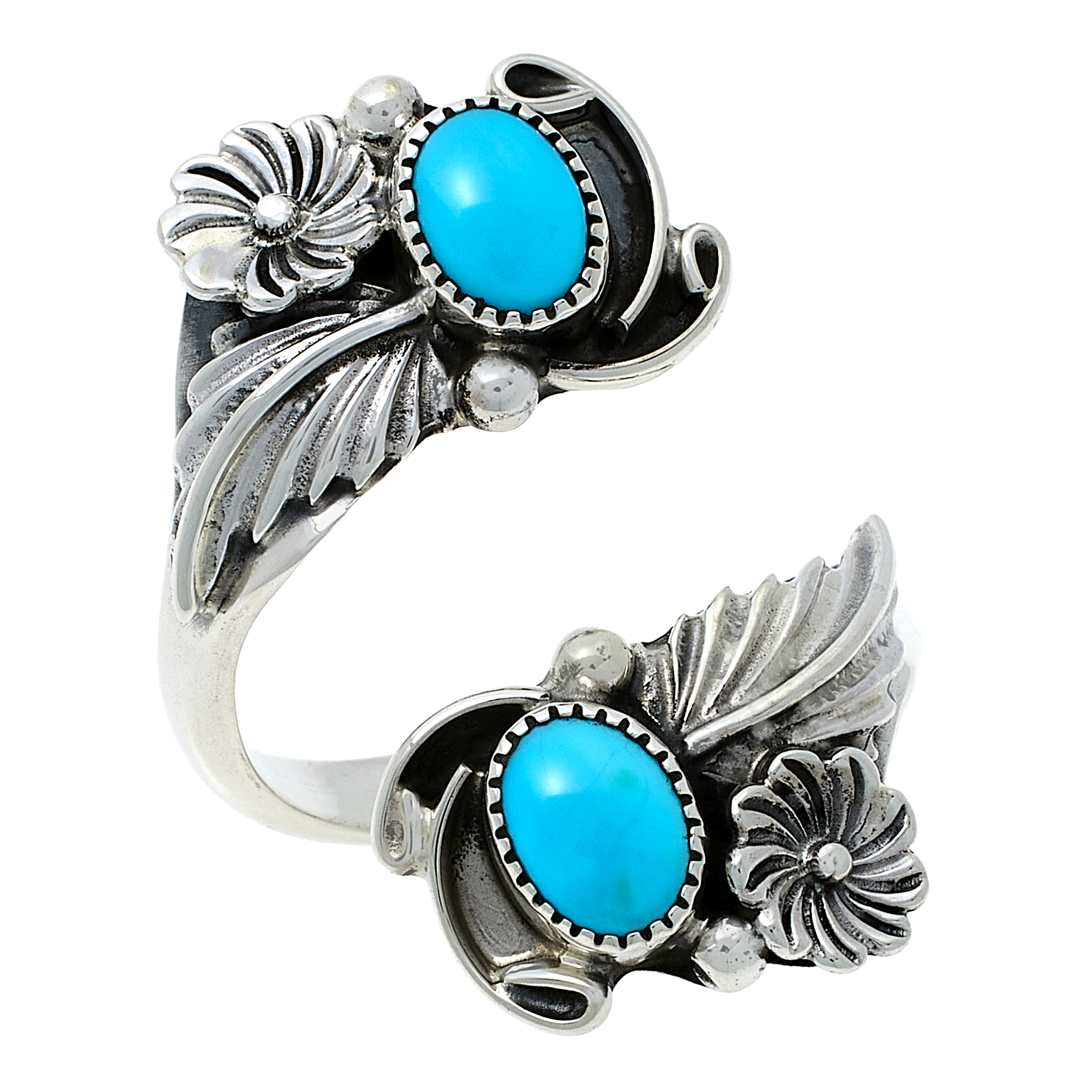 Chaco Canyon Sterling Silver Sleeping Beauty Turquoise Wrap Ring | HSN