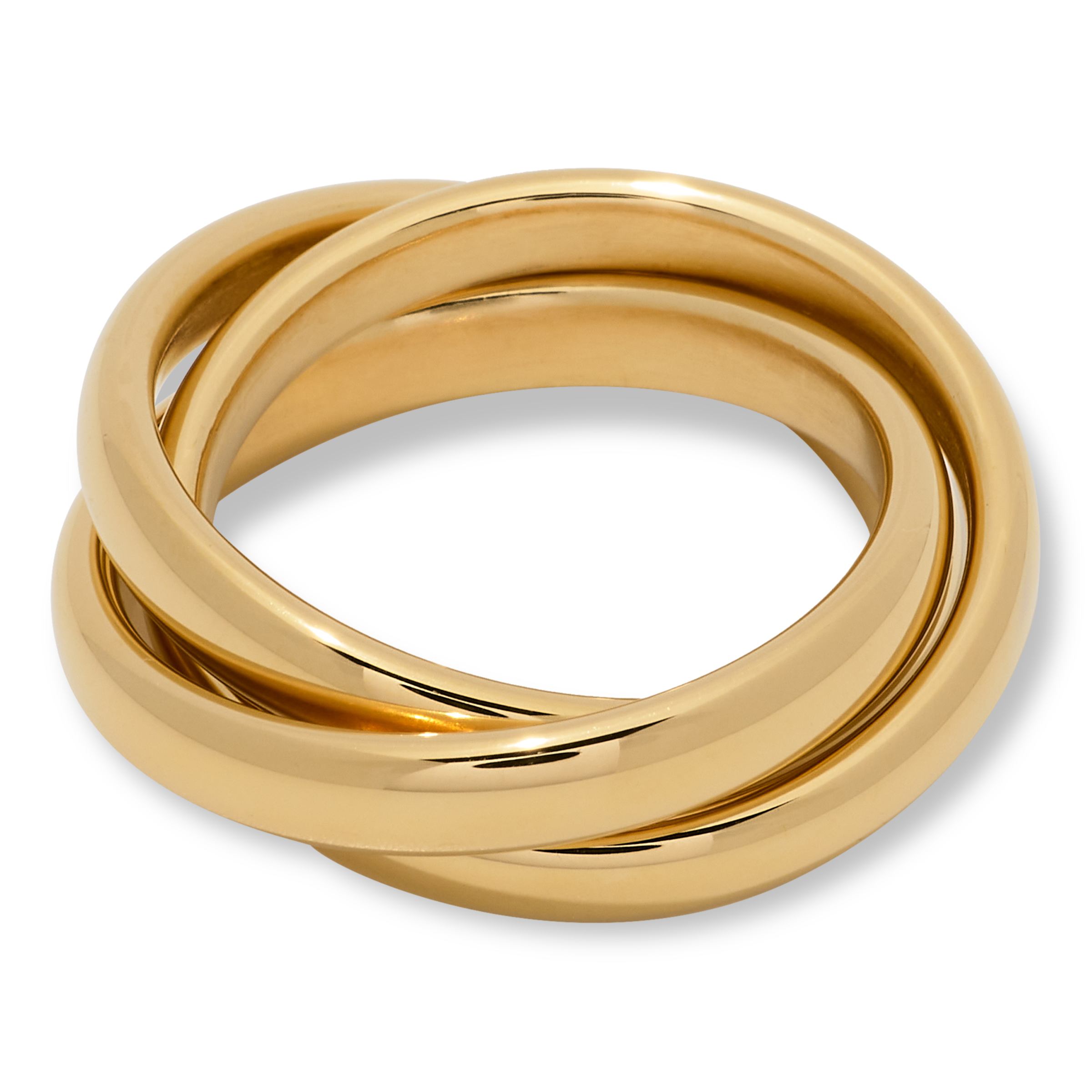 Soave Oro 14K Gold Electroform Interlocking Band Ring - 23344666 | HSN