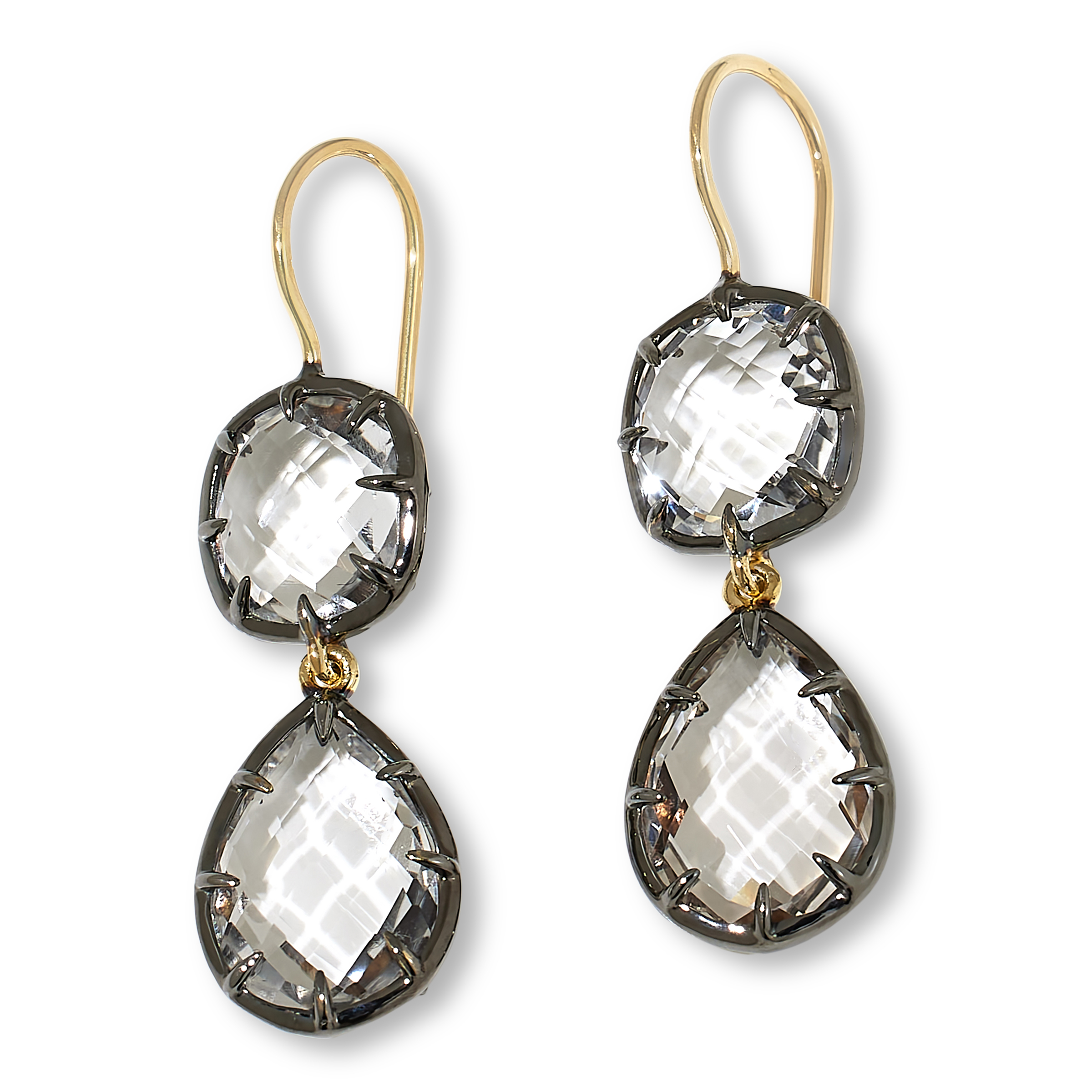 Rarities Gold-Plated Clear Quartz Drop Earrings - 23358592 | HSN