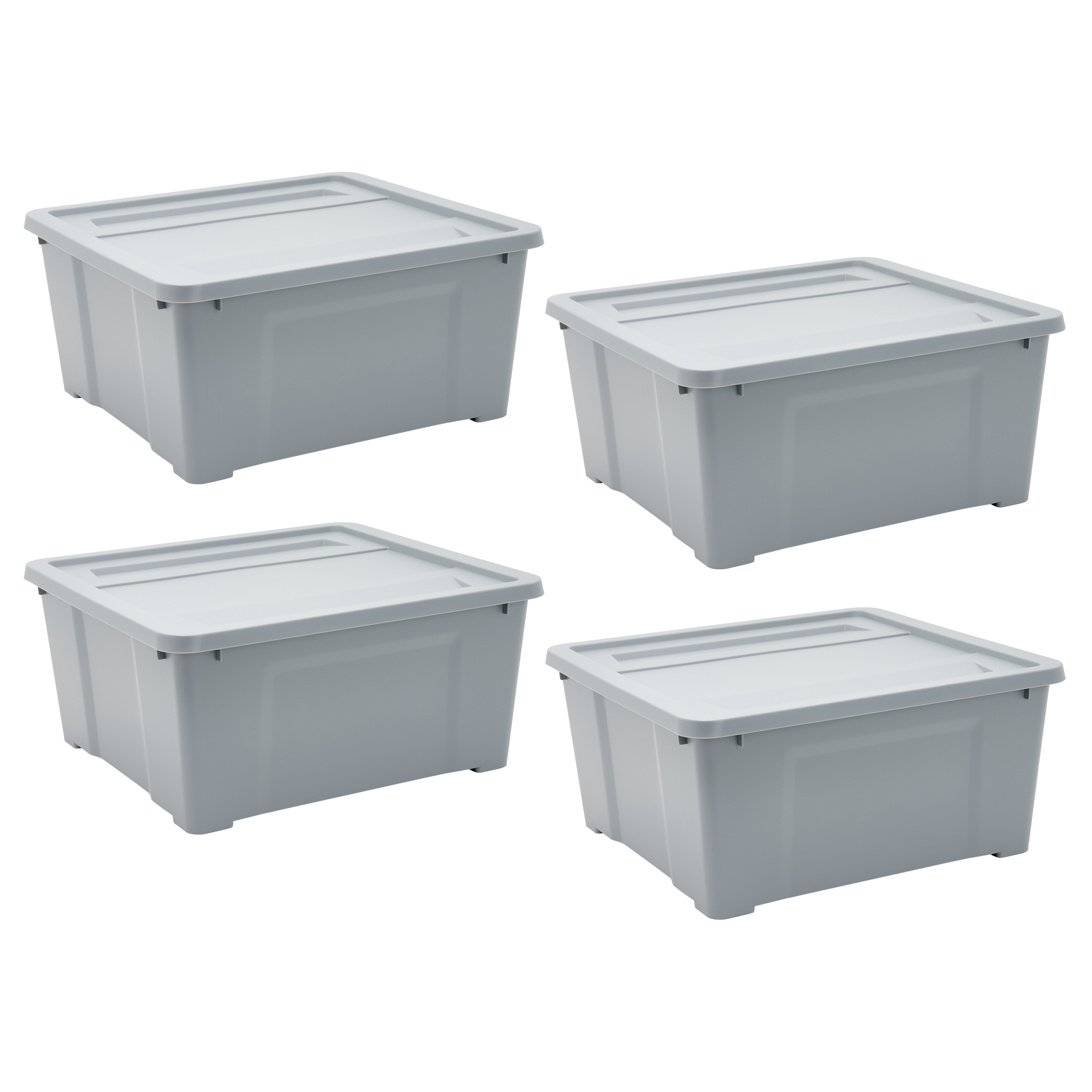 Improvements Stackable Plastic Storage Bins - Set of 4 | HSN
