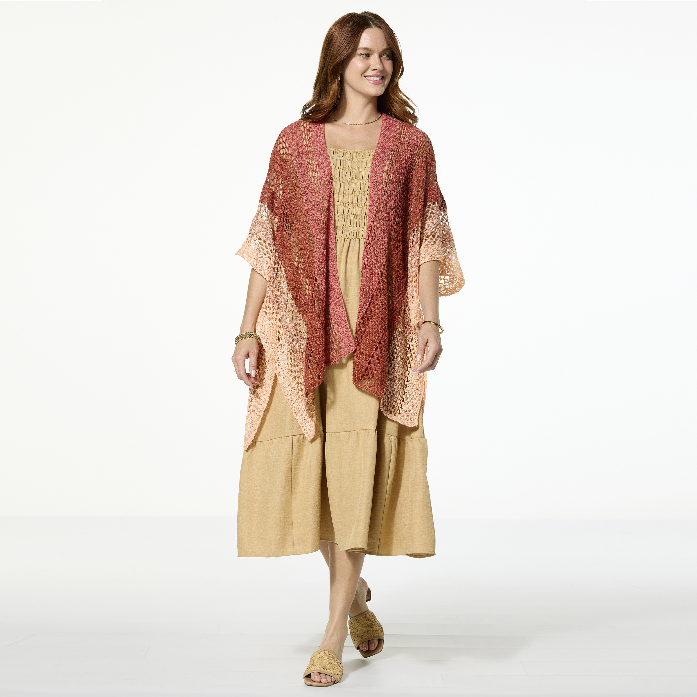 Vince Camuto Ombre Open Knit Topper | HSN