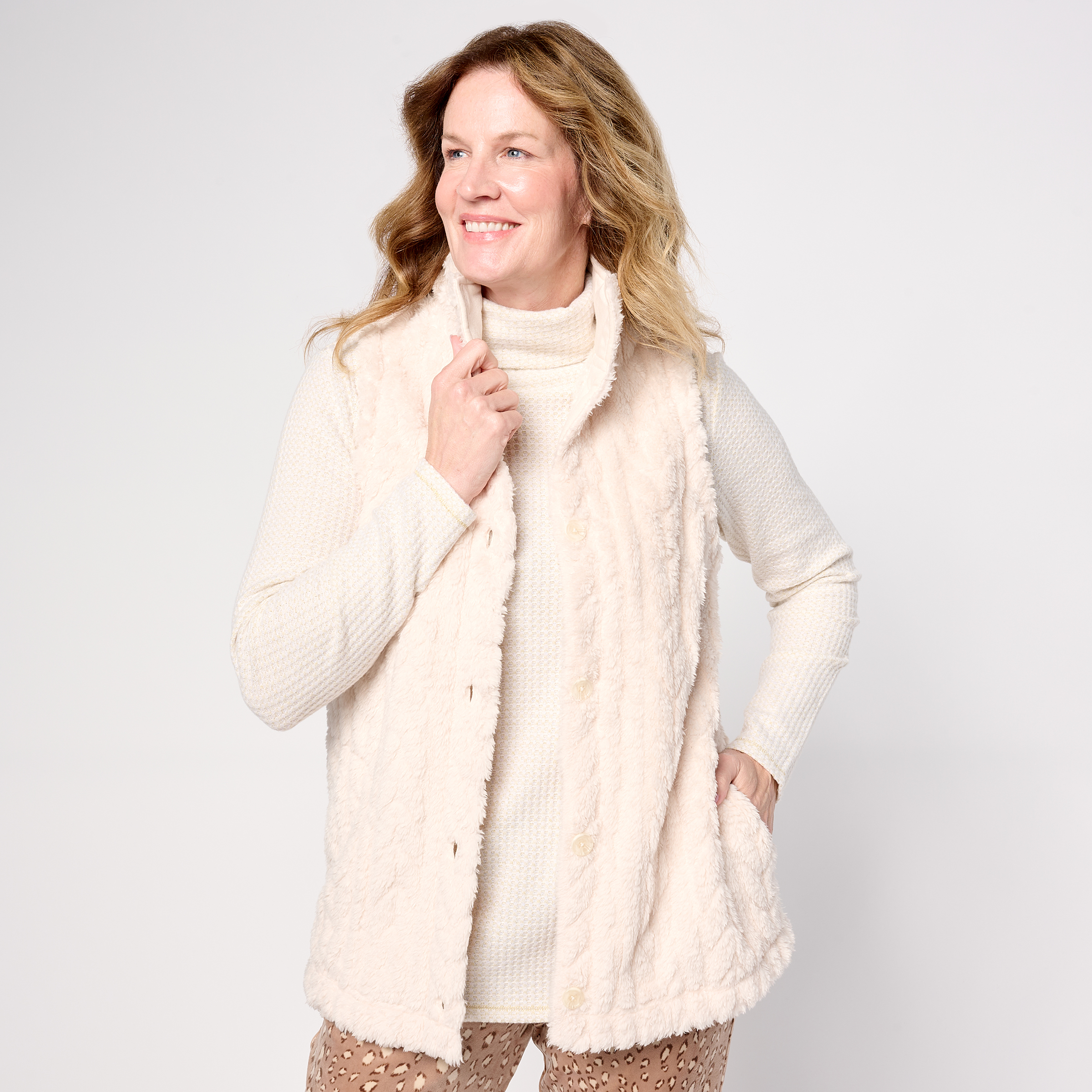 Comfort Code Sculpted Plush Sweater Vest | HSN