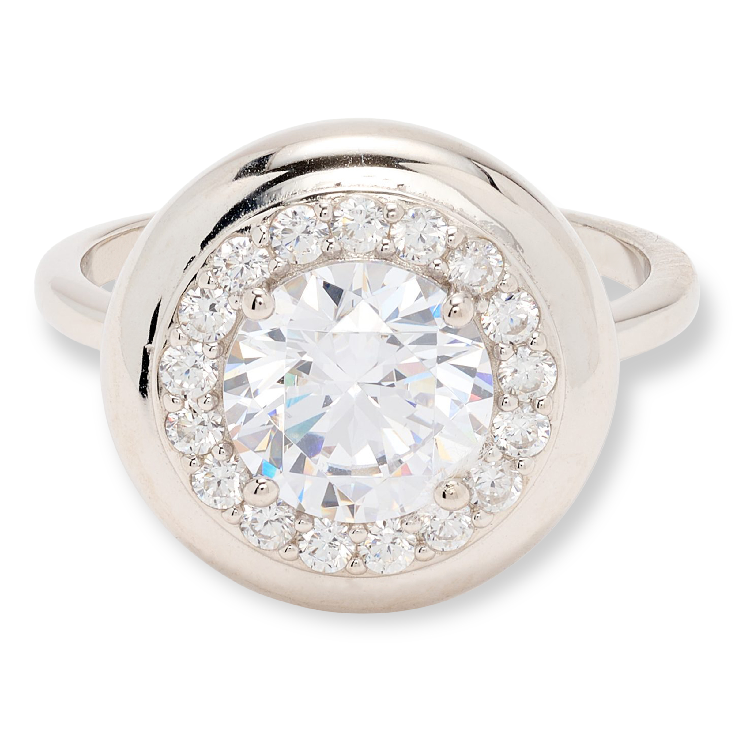 Radiance by Absolute™ 6.32ctw Framed Halo Circle Ring | HSN