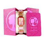 Barbie Women's Pink Sunray Dial Octagon Bracelet Watch | HSN