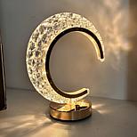 LAX Gadgets Night Light Crescent LED Crystal Lamp | HSN
