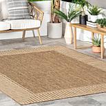 nuLOOM Asha Simple Border Indoor/Outdoor Area Rug - Light Brown ...