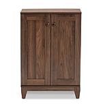 Wholesale Interiors Nissa Wood 2-Door Shoe Storage Cabinet | HSN