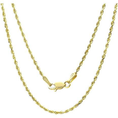 14K Gold 1.5mm Rope Chain Necklace - 18 14K Gold 1.5mm Rope Chain Necklace - 18