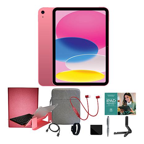 Apple 11 iPad 11th Gen 256GB w/Keyboard, Case & Starter Bundle - Pink | HSN