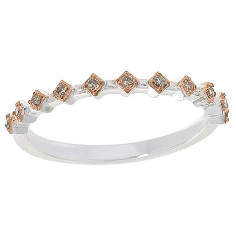Colleen Lopez .11ctw Colored Diamond Stackable Band Ring - 22653308 | HSN
