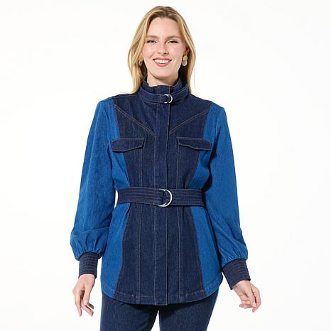 GREY by Jhoan Sebastian Grey Knit Denim Utility Jacket | HSN