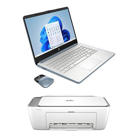 HP 14" Touch Intel 128GB Laptop with Office and Deskjet 2827e Printer | HSN