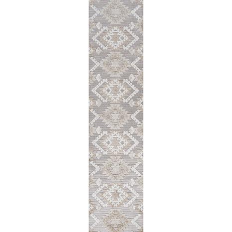 JONATHAN Y High-Low Pile Neutral Diamond Indoor/Outdoor Rug - 10088648 ...