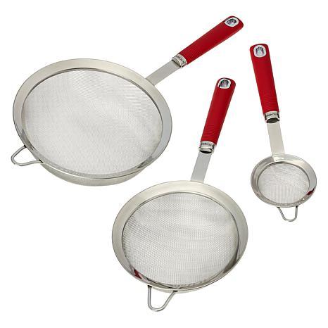 Kitchen HQ 3-piece Set of Fine Mesh Stainless Steel Strainers ...