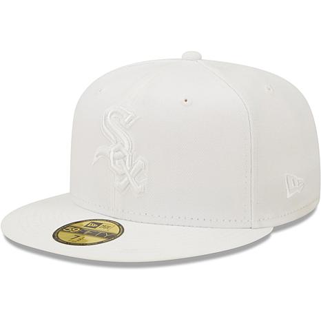 Officially Licensed MLB Men's New Era White Fitted Hat - Dodgers ...