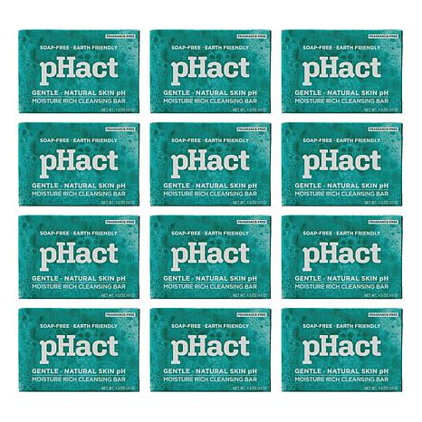 pHact 12-pack 1.5 oz. Moisture-Rich Cleansing Bars - 21088402 | HSN