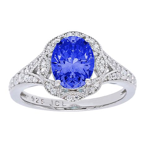 Radiance by Absolute™ Simulated Tanzanite Oval Engagement Ring ...