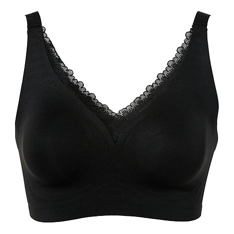 Rhonda Shear Lace-Detail Gel Bra with Back Closure | HSN