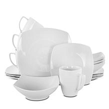 Gibson Tequesta 16-piece Square Dinnerware Set - Taupe - 8882057 | HSN