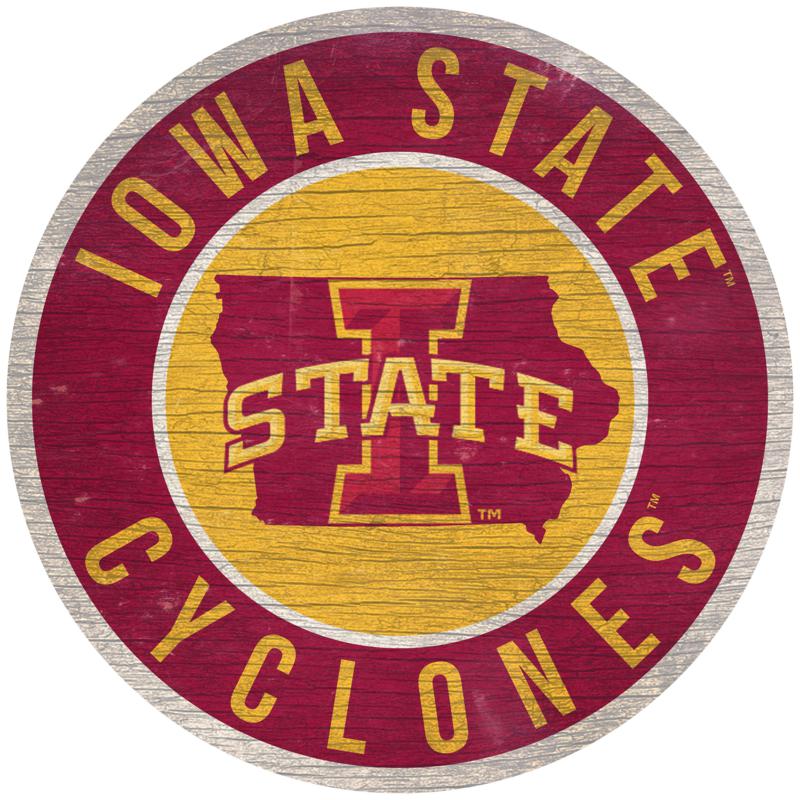 Officially Licensed NCAA Iowa State 12" Wood Circle - 9798644 | HSN