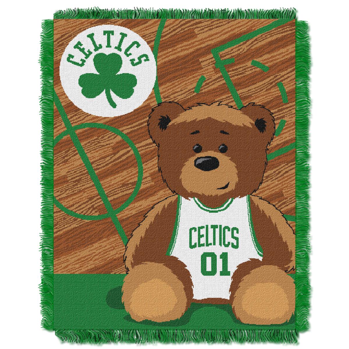 Officially Licensed NBA Celtics "Half-Court" Baby Woven Jacquard Throw ...