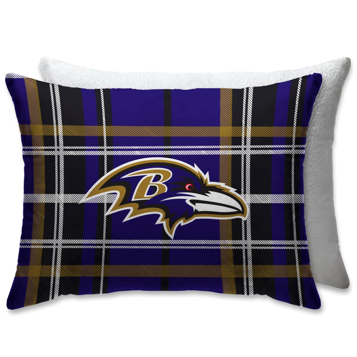 Officially Licensed NFL 20" x 26" Plush Bed Pillow - Baltimore Ravens | HSN