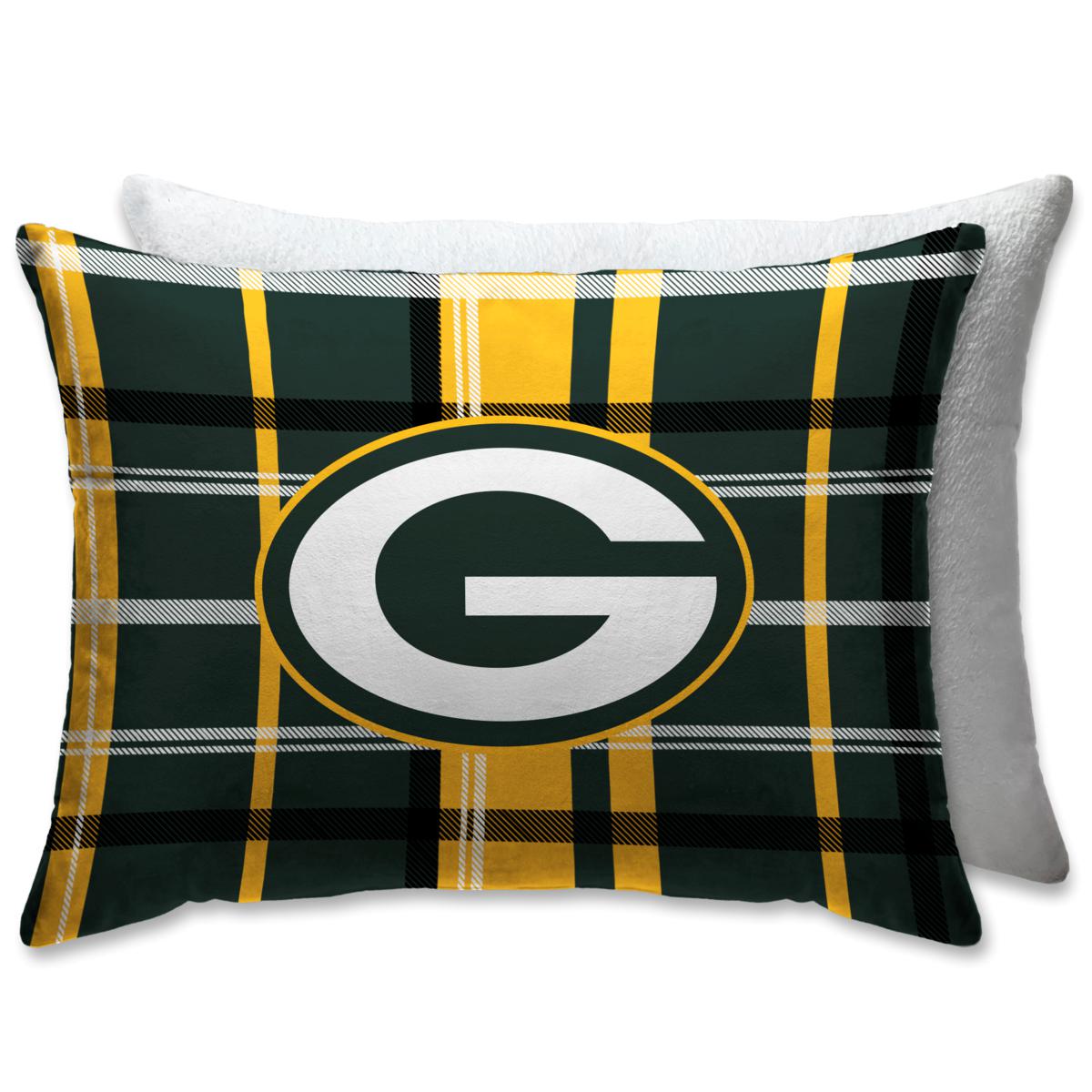 Officially Licensed NFL 20" x 26" Plush Bed Pillow - Green Bay Packers ...