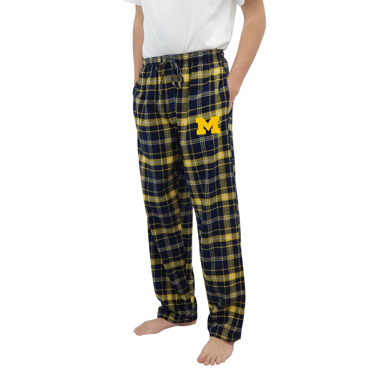 Officially Licensed Concepts Sport Men's Plaid Flannel Pant - Michigan ...