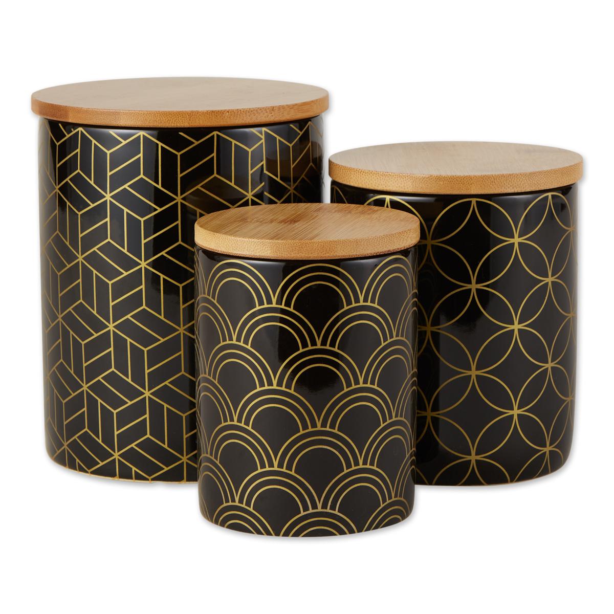 Design Imports Mixed Print Ceramic Canisters Set of 3 - 20336888 | HSN