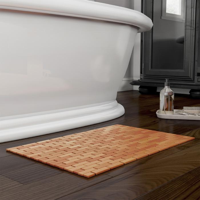Hastings Home Bamboo Non-Slip Bath and Shower Mat - Tan | HSN