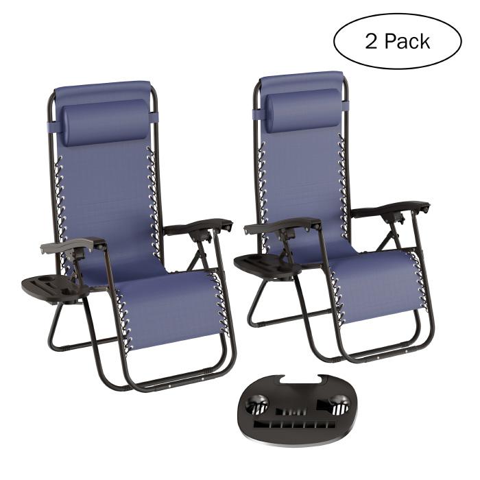 Hastings Home Zero Gravity Chairs 2-Pack - 20434579 | HSN