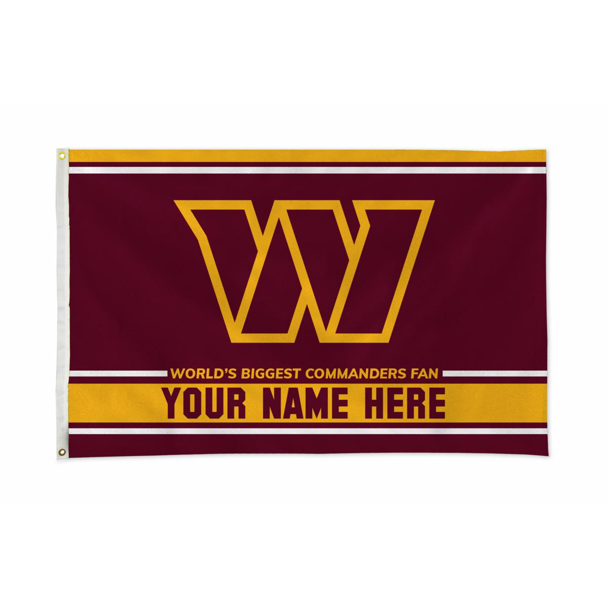 Officially Licensed NFL Washington Commanders Personalized Banner Flag ...