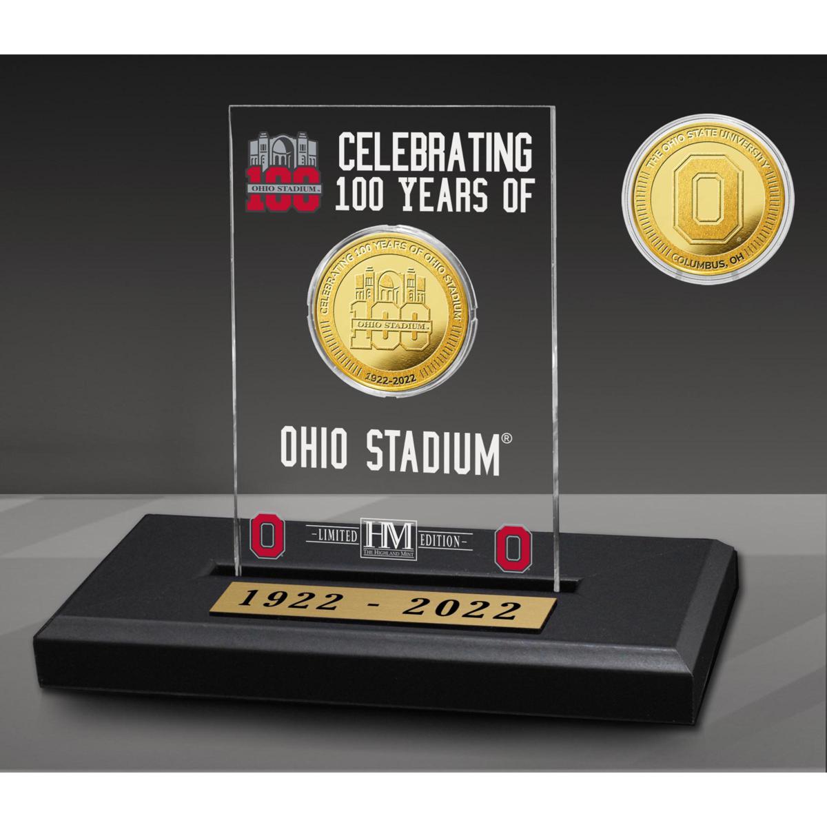 Officially Licensed Ohio State 100 Years Stadium Acrylic Gold Coin ...