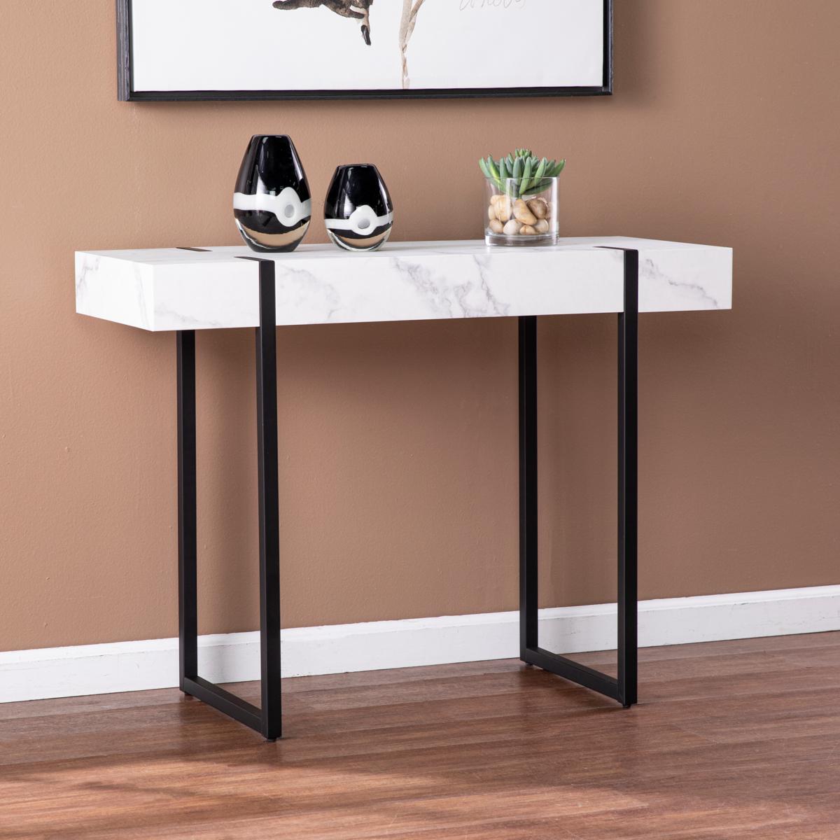 Southern Enterprises Brodkirk Modern Faux Marble Console Table ...