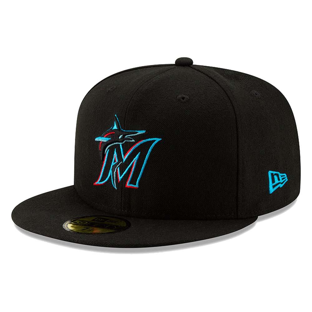 Officially Licensed MLB Men's New Era Collection Fitted Hat - Marlins ...