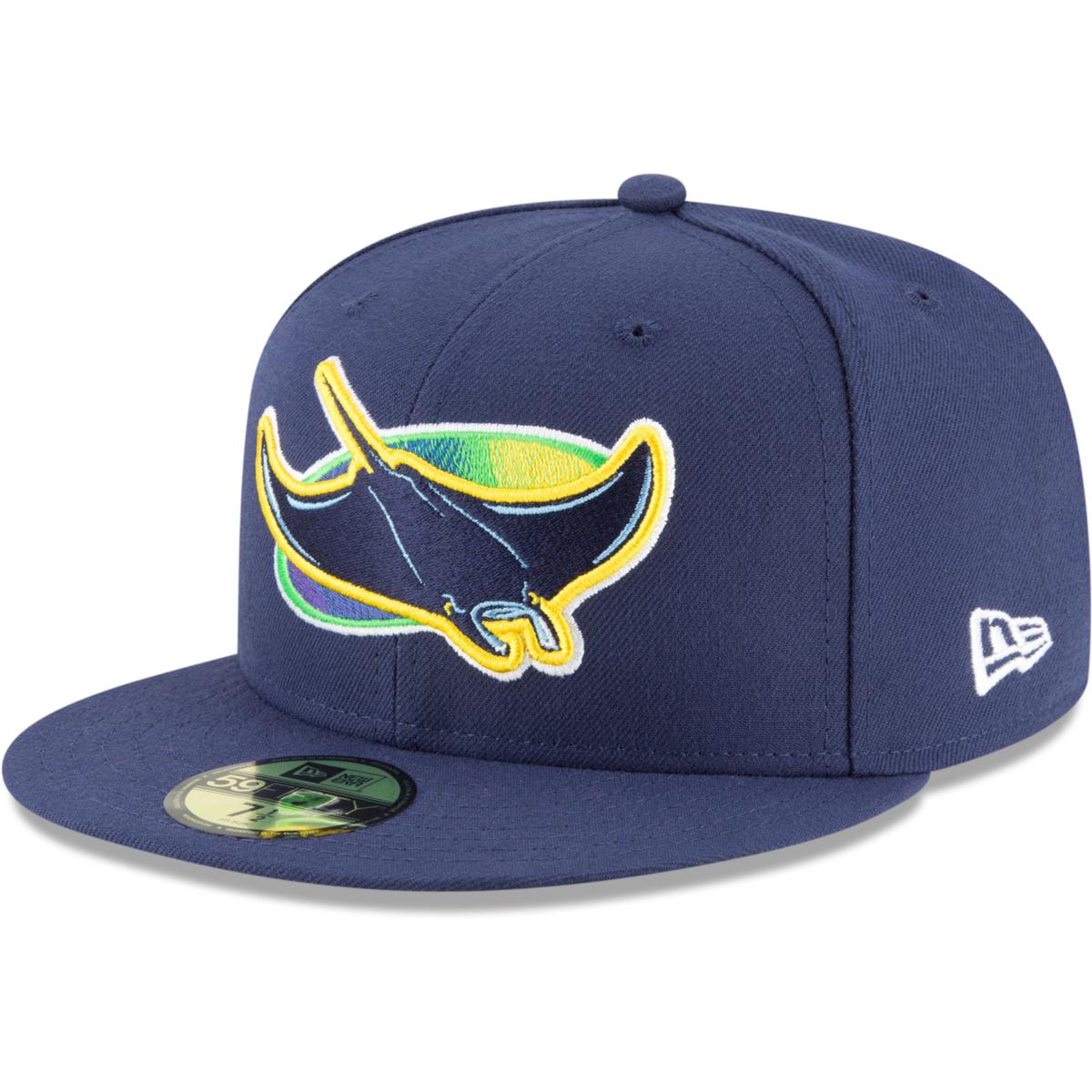 Officially Licensed MLB Men's New Era Collection Fitted Hat - Rays ...