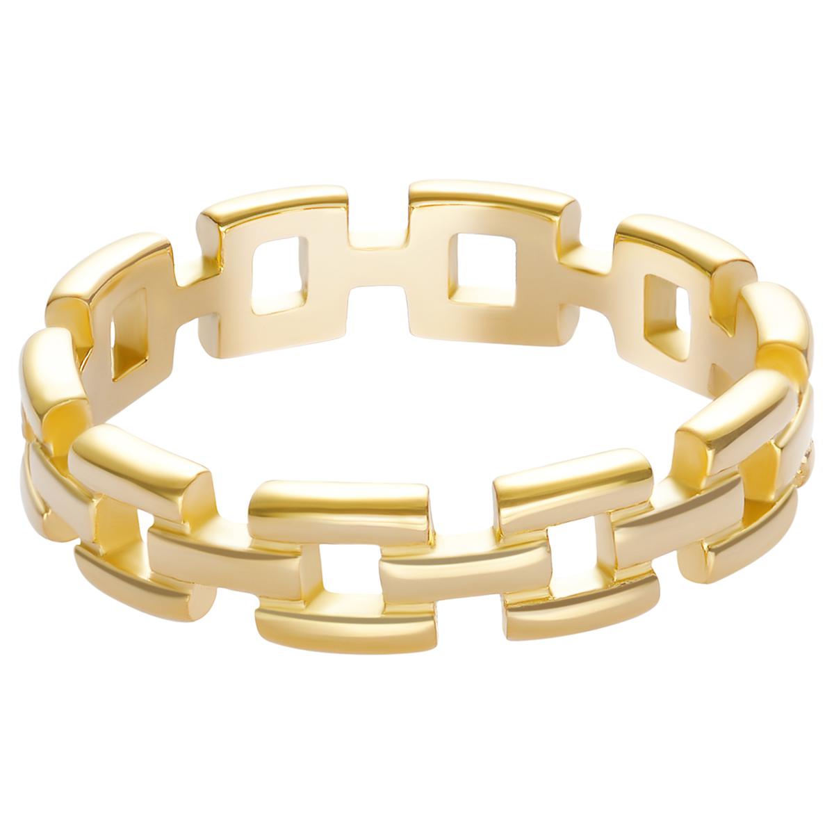 Stately Steel Small Square Link Ring - 21806110 | HSN