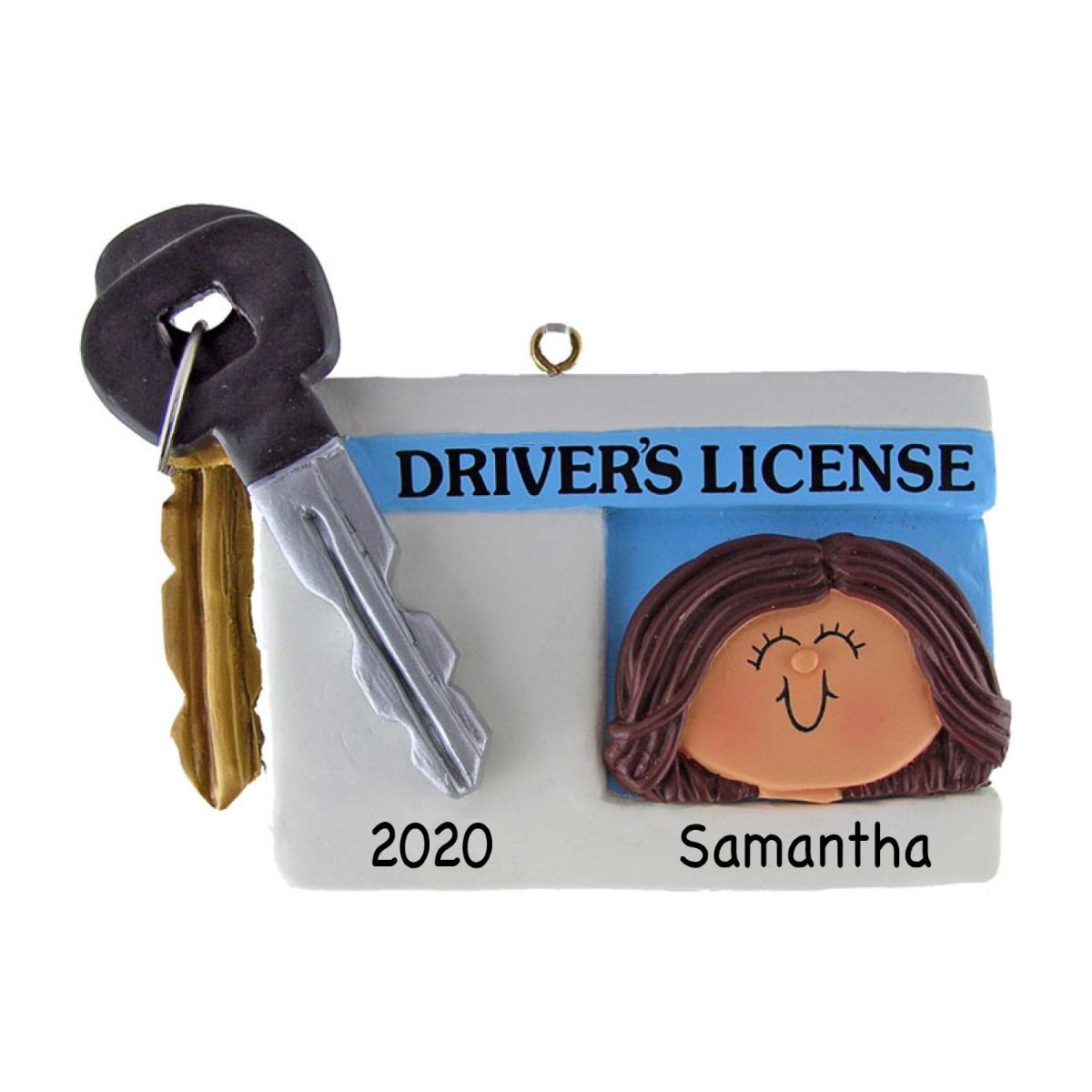 Female Driver's License Personalized Ornament - 22031137 | HSN